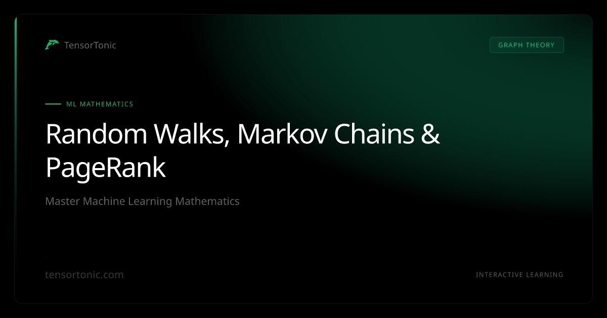 Random Walks, Markov Chains & PageRank | TensorTonic